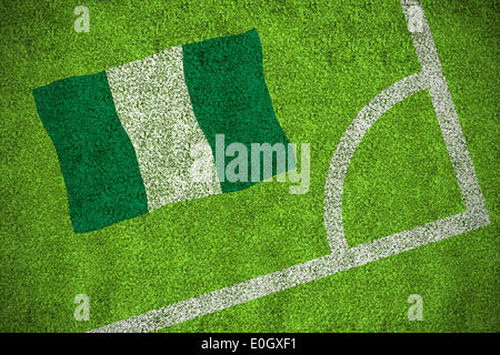 Football with flag of Nigeria Stock Photo - Alamy