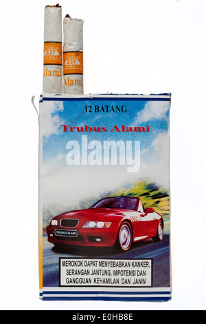 colourful and attractive design on packet of indonesian kretek ...