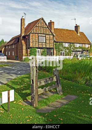 The Old Manor House, Aldbury Village in Spring, Hertfordshire, England ...