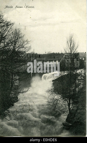 This image shows the flooding disaster in Nijkerk, Netherlands, a ...
