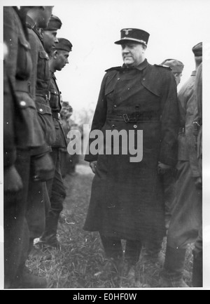 The Nazi propaganda image depicts soldiers of the German Wehrmacht ...
