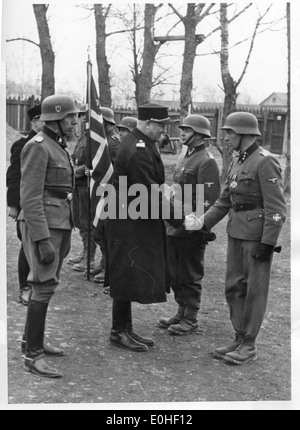 The Nazi propaganda image shows soldiers of the German Wehrmacht and ...
