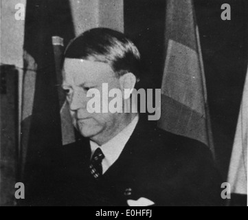 Vidkun Quisling, leader of the Norwegian Nazi Party, is photographed in ...