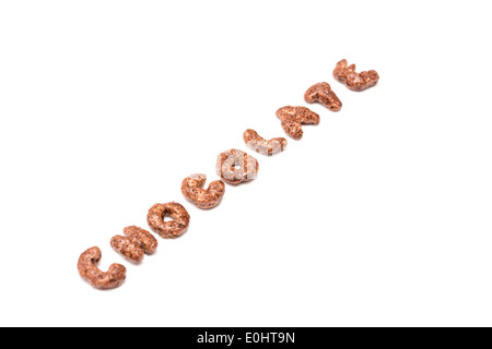 Corn Flakes Chocolate Word Isolated Stock Photo - Alamy