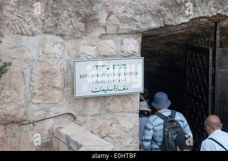 Israel, Jerusalem, Zedekiah's Cave – also known as Solomon's Quarries ...