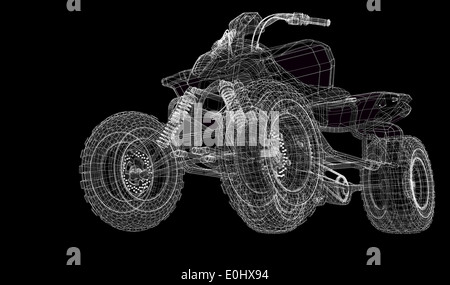 bike, motorcycle, 3D model body structure, wire model Stock Photo - Alamy