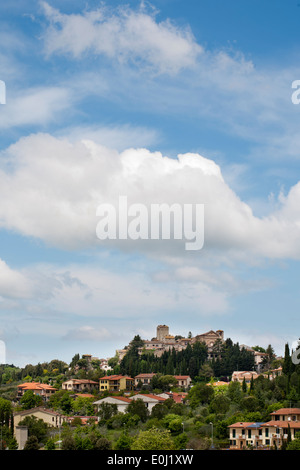 Chianti road and village, italy Stock Photo - Alamy