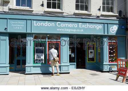 London Camera Exchange shop front in Salisbury Wiltshire Stock Photo ...