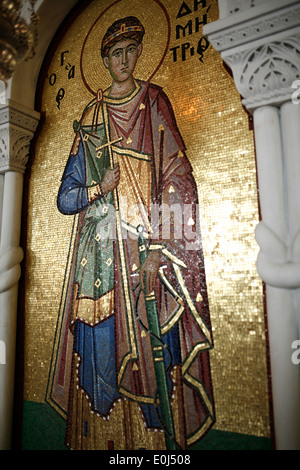 Byzantine icon of Saint Demetrios of Thessaloniki on display in the ...