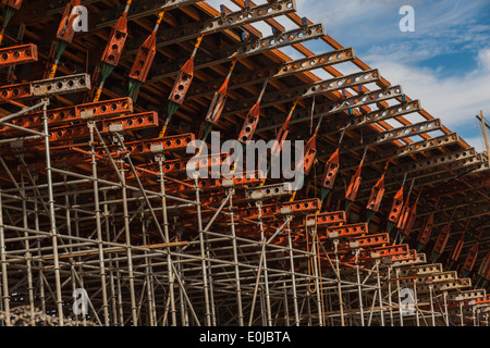 Construction road highways ramps heavy engineering steel scaffolding ...