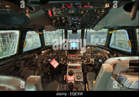 Interior of the passenger aircraft Lockheed Super Constellation or ...