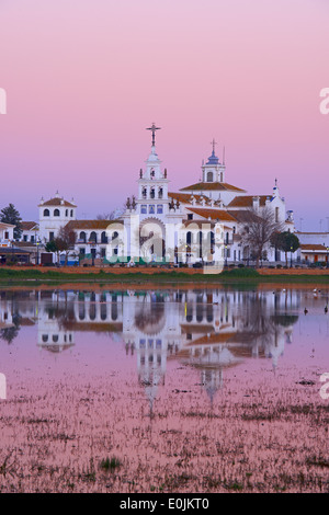 El Rocio village and Hermitage at Sunset, Almonte El Rocio, El Rocío ...