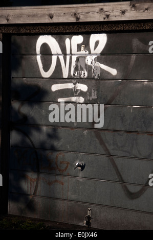 communal council garage garages door doors Stock Photo - Alamy