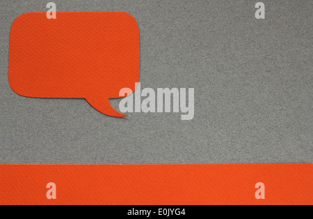 One paper dialog box on gray background with blank empty copy space ...