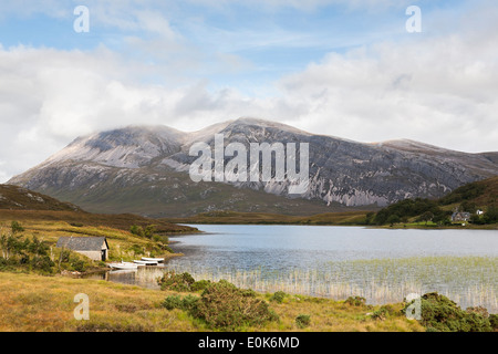 View across Loch Stack to Ben Arkle, Scottish Highlands Stock Photo - Alamy