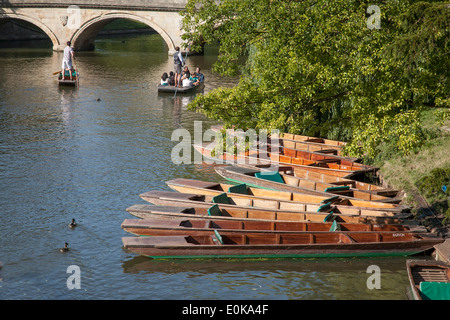 Punts on the River Carn; Cambridge; England; Britain; UK Stock Photo ...