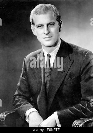 Prince Philip the Duke of Edinburgh formal portrait in Royal Naval ...