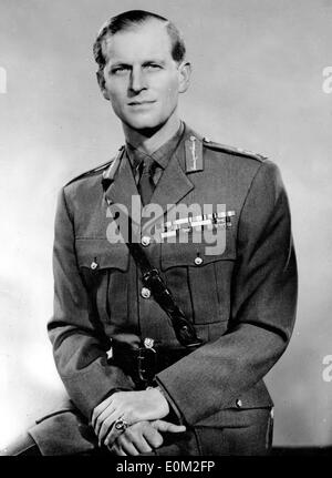 Prince Philip, The Duke of Edinburgh as Field Marshal, walks in ...