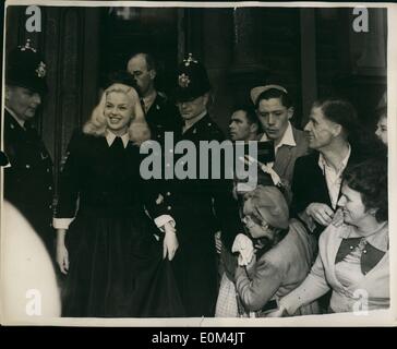 Actress Diana Dors with her husband Dennis Gittins at Blackpool. July ...
