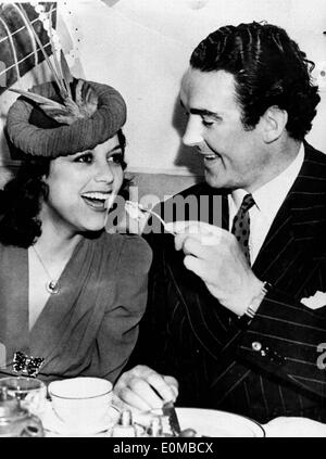 Jack Doyle and his wife Movita Castaneda. July 1939 P012389 Stock Photo ...