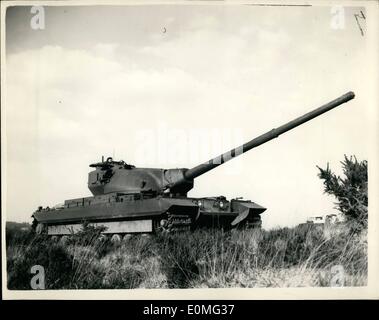 Mar. 03, 1955 - Demonstration of the Conqueror tank.: A demonstration ...