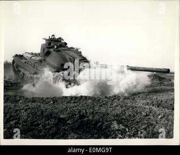 Mar. 17, 1955 - Demonstration Of Conqueror Tank: A demonstration of the ...