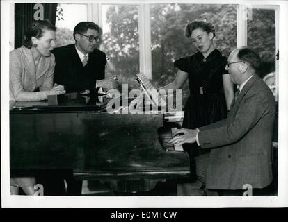Jun. 06, 1956 - Dr. Edith Summerskill at home with her Russian visitors ...
