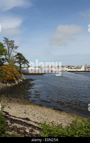 Stornoway waterfront from Castle Lews grounds Isle of Lewis Scotland ...