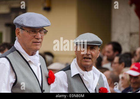 Man in traditional chulapo costume at the Fiesta de San Isidro, Madrid ...