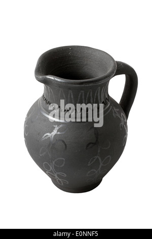 Empty ceramic bowl over black background Stock Photo - Alamy