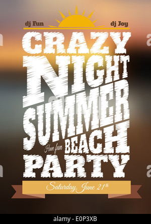 summer holidays poster vector illustration Stock Photo - Alamy