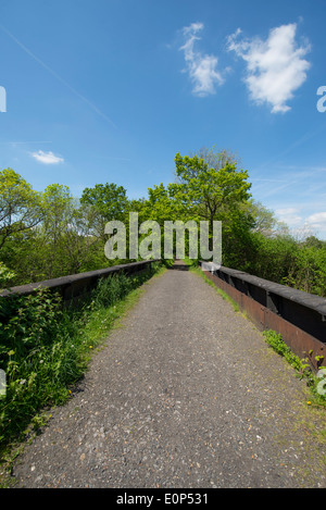 Rudgwick, West Sussex UK, Victorian disused two-tiered railway bridge ...