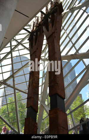 A pair of World Trade Center tridents, that once formed part of the ...