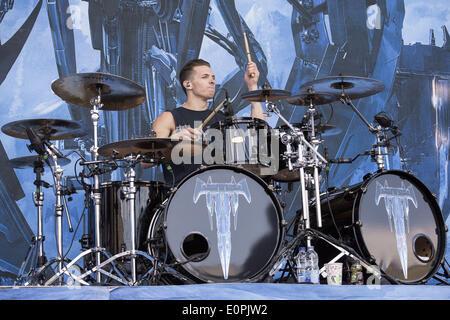 Drummer Mat Madiro of Trivium performs at the Rockstar Energy Drink ...