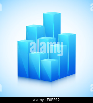 vector blue cubes. presentation layout. abstract illustration Stock ...