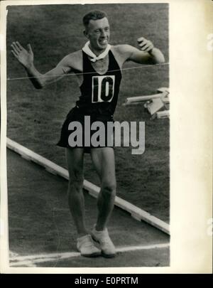 Nov. 11, 1956 - Olympic games in Melbourne. Competitor fall in 100 ...