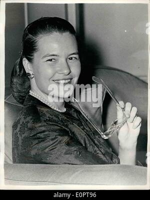 Barbara Hutton, Woolworth heiress, on the deck of an ocean liner. She ...