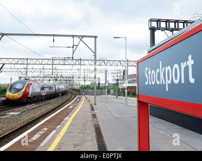 Railway station in Stockport Cheshire UK Stock Photo - Alamy