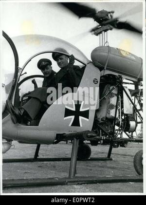 German Armed Forces helicopter of the type Sikorsky CH-53G in flight ...