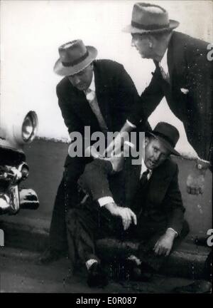 Man in blood and with a gun Stock Photo - Alamy