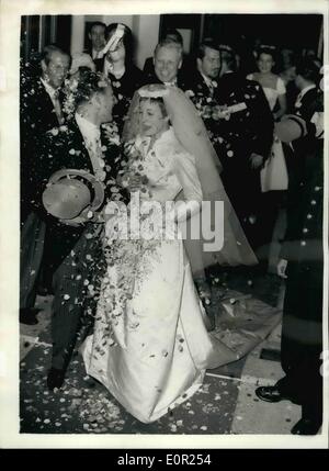 Oct. 10, 1957 - Stirling Moss weds: Racing driver Stirling Moss was ...