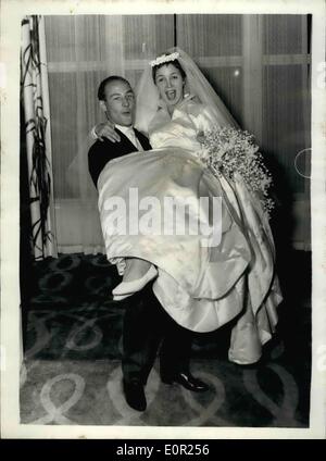 Oct. 10, 1957 - Stirling Moss weds: Racing driver Stirling Moss was ...