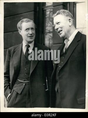 Dec. 12, 1957 - American defence secretary in London. Neil McElroy with ...