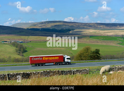Currie European HGV on M6 motorway. Shap, Cumbria, England, United ...