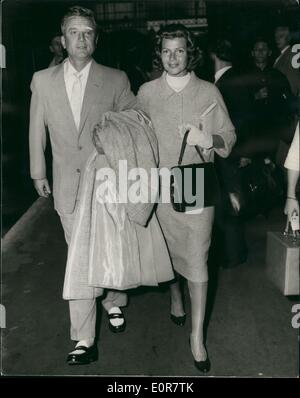 RITA HAYWORTH with James Hill , producer of Separate Tables Harold ...