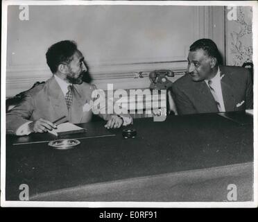 Emperor Haile Selassie of Ethiopia during a garden party in Addis Ababa ...