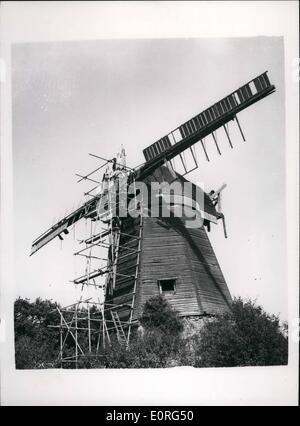 Aug. 08, 1959 - Ancient Sussex Windmill is being dismantled to be re ...