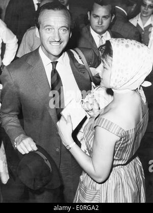 The British actor David Niven in a scene from the film "The Brain" (Le ...