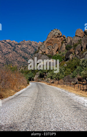 An empty road on the side of a rocky moountain in Andorra Stock Photo ...