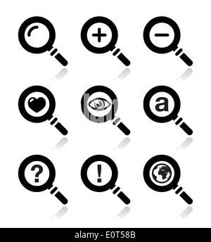 magnifying glass search Stock Vector Image & Art - Alamy